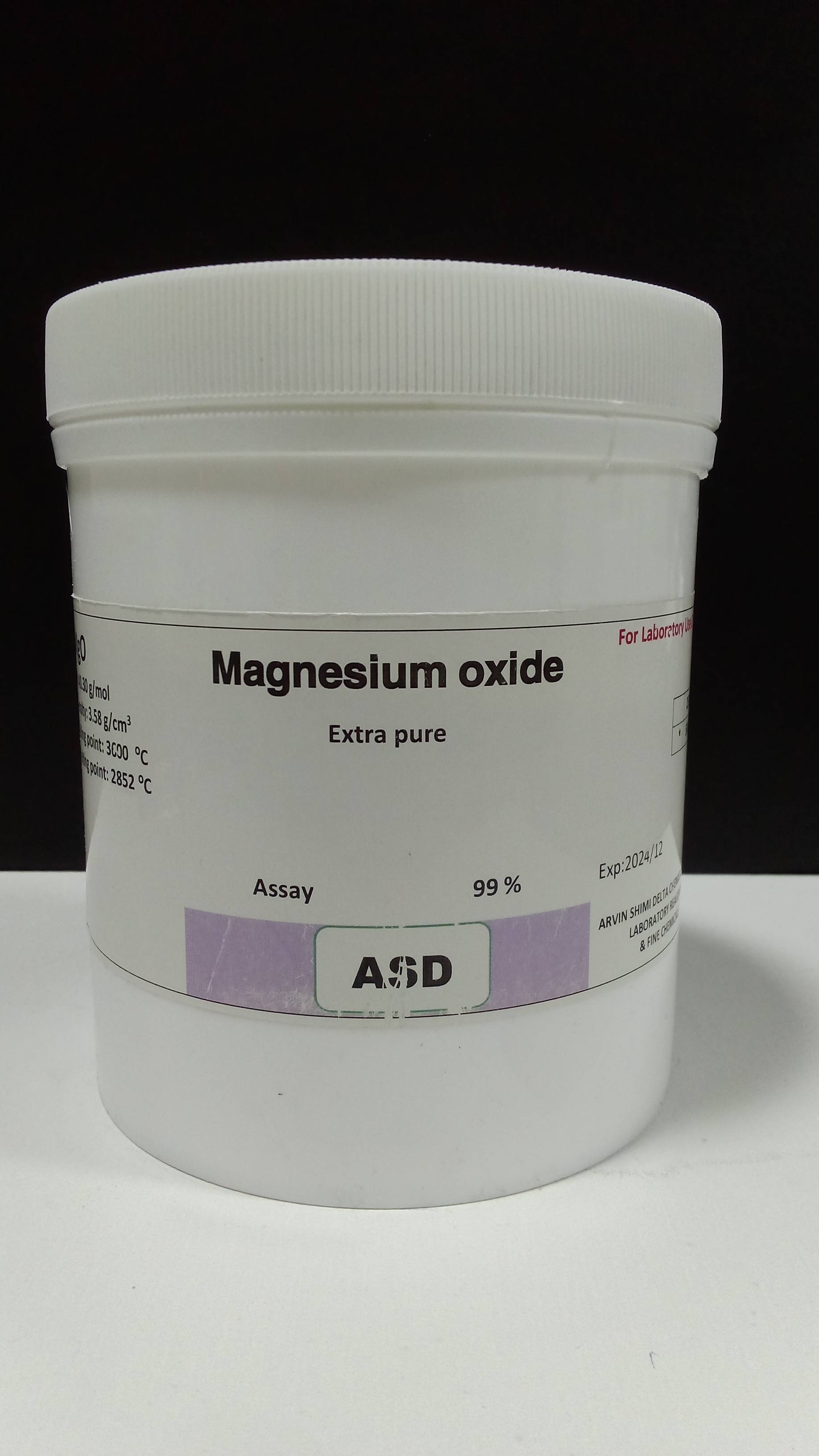 اکسید منیزیم 500 گرم ASD | تجهیزات آزما